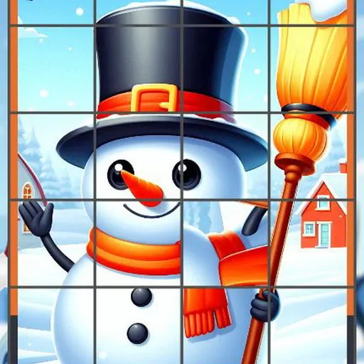 Happy Snowman Puzzle | Play Free Online Games on R1Games.com - No ...